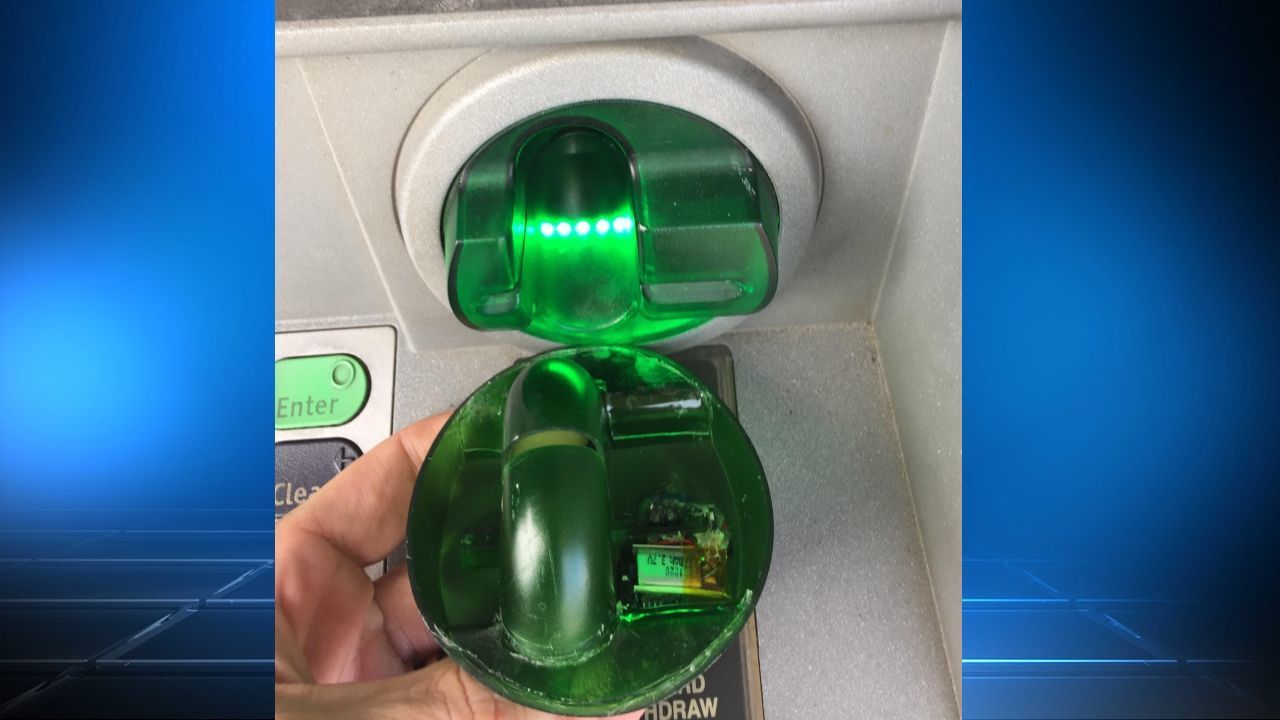 ATM skimmer discovered by customer